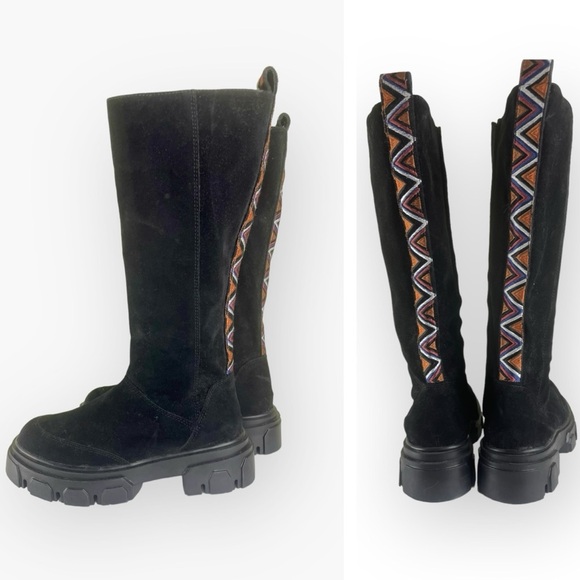 FARM Rio | Shoes | New Anthropologie Farm Rio Knee High Lug Sole ...